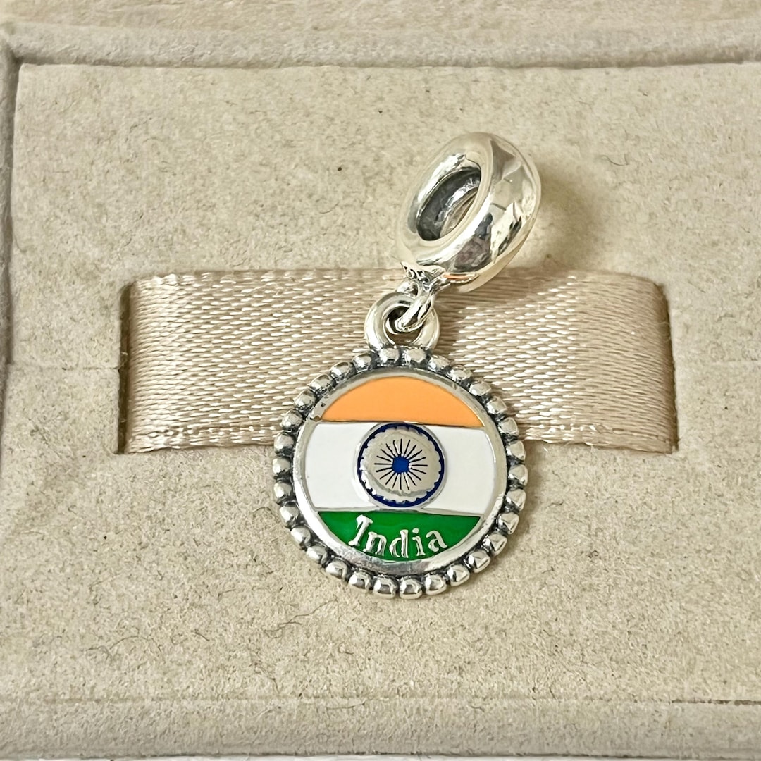 Pandora India Flag Exclusive Dangle Charm Pendant Travel S925 Silver ...