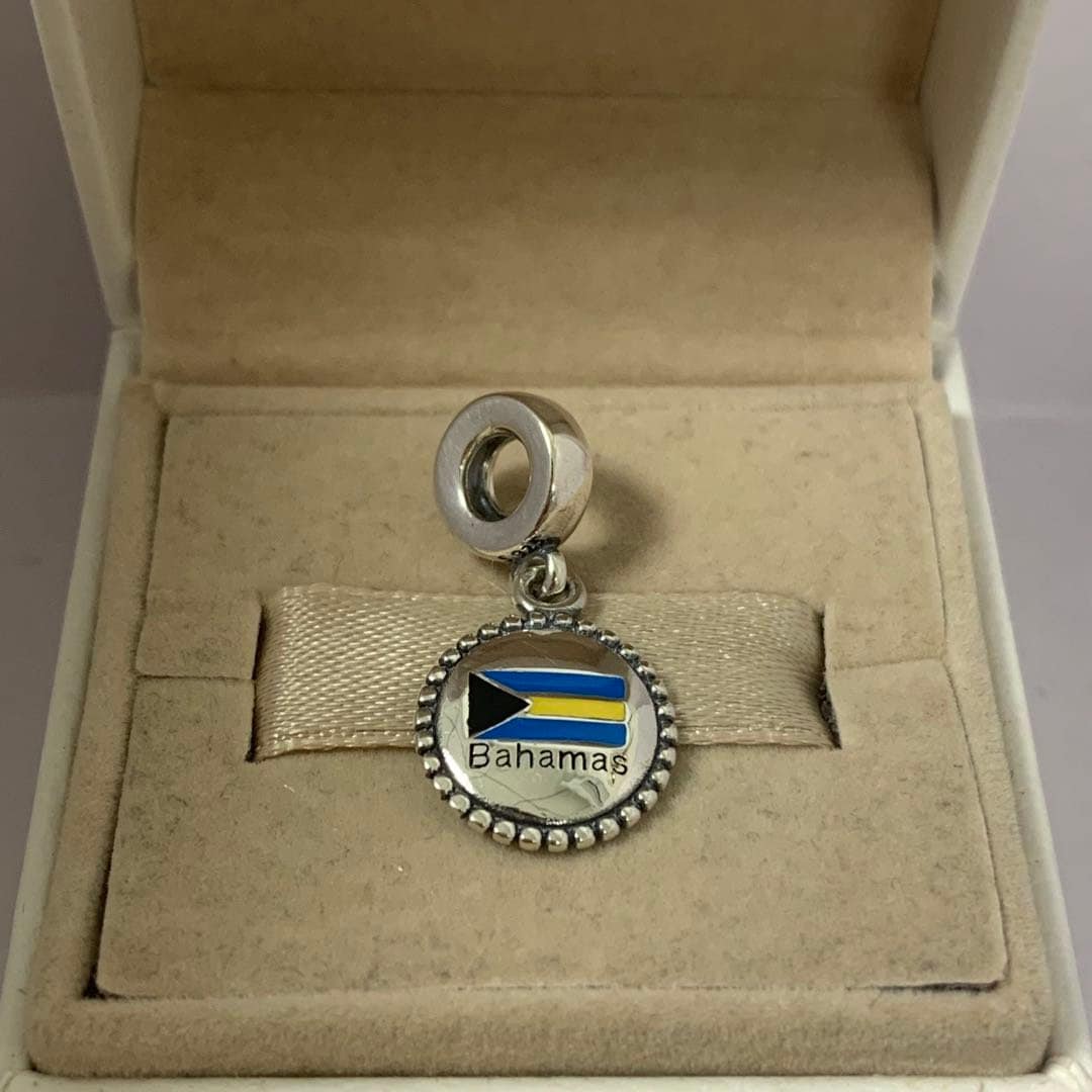 Pandora Bahamas Flag Exclusive Dangle Charm Pendant, S925 Sterling ...