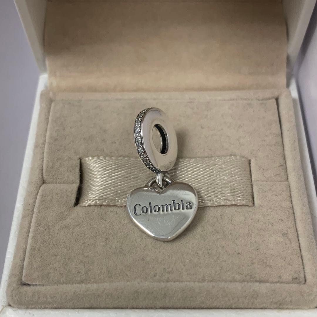 Pandora Colombia Exclusive Heart Charm Dangle Pendants925 | Etsy
