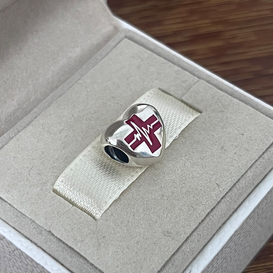 Pandora Nurse Exclusive Charm Red Cross Heart Bead Pendant, S925 Silver ...
