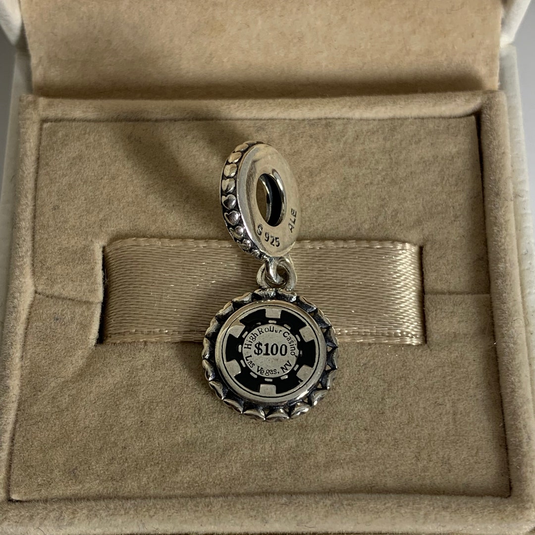Pandora Las Vegas 100 Chip Dangle Charm Pendant Travel S925 Sterling ...