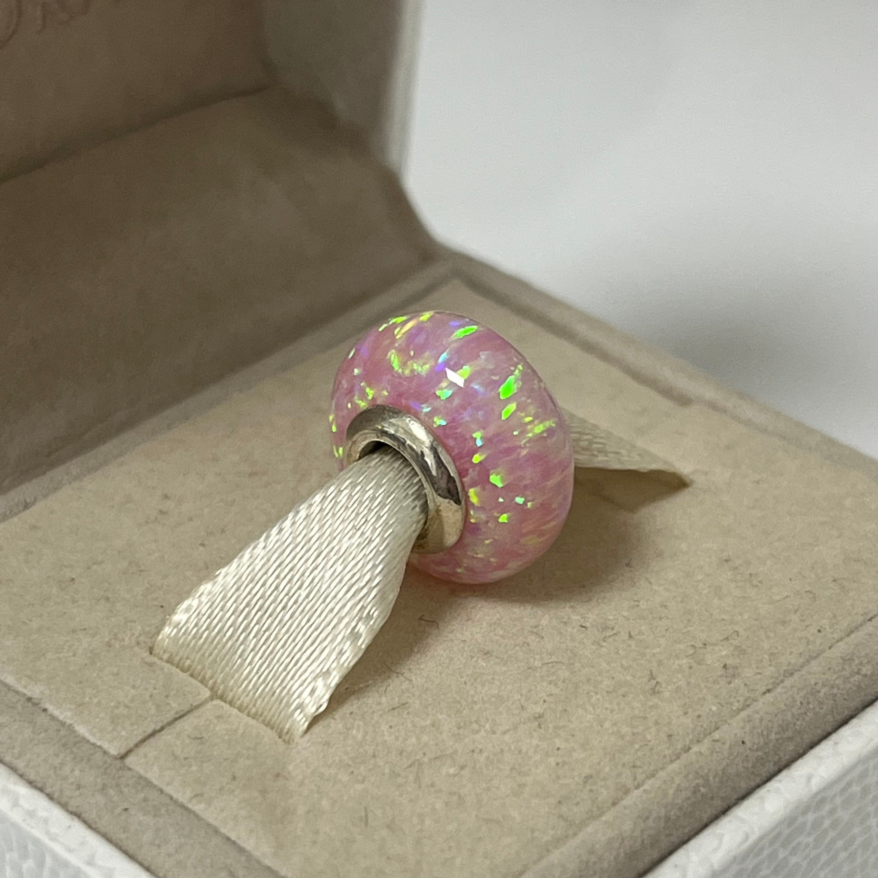 Pandora Murano Glass Bead Charm Opalescent Pink Charm S925 Joyeria de plata para pulsera Esmalte mixto con caja de regalo Etsy Mexico