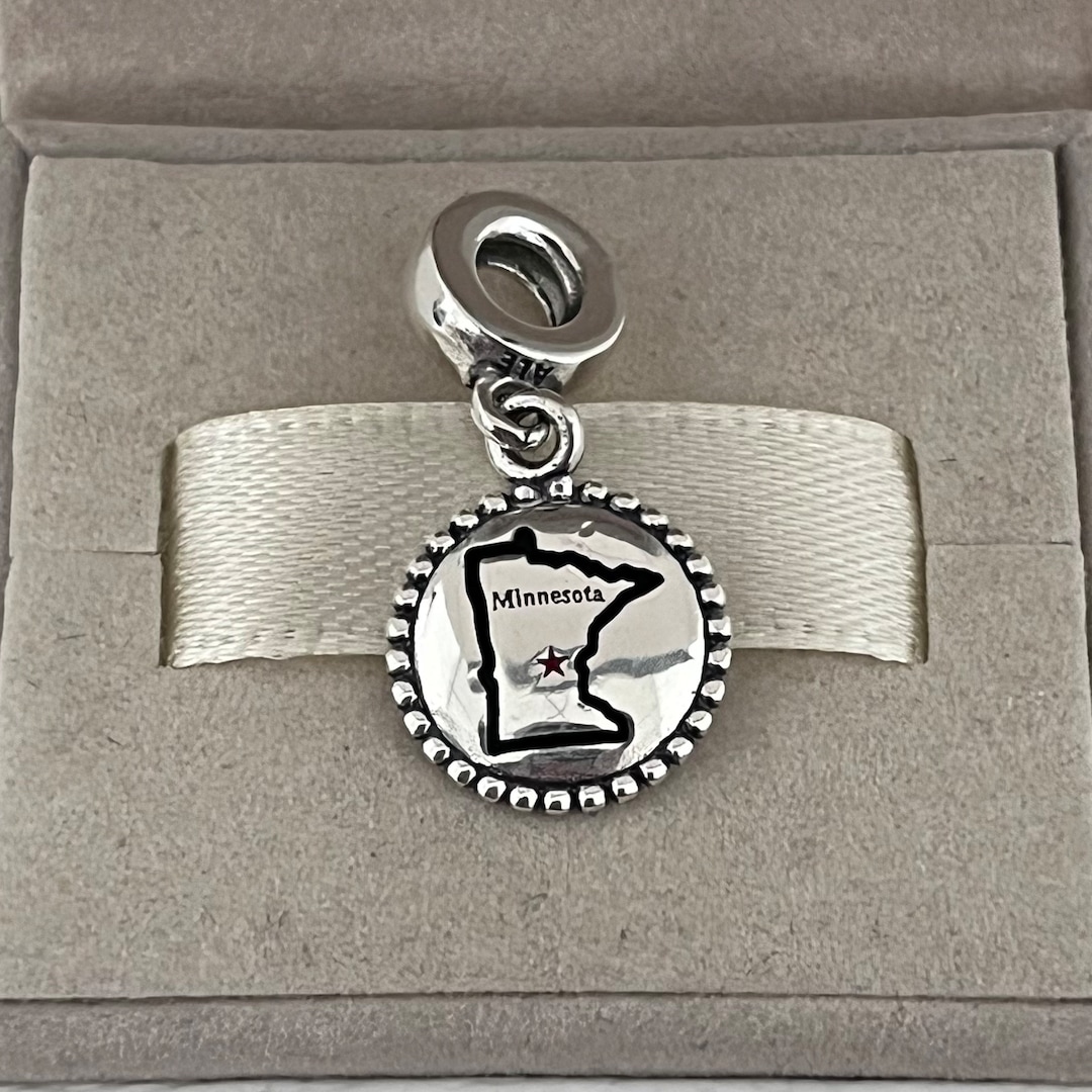 Pandora Minnesota Dangle Charm Map Pendant Travel S925 Sterling Silver ...