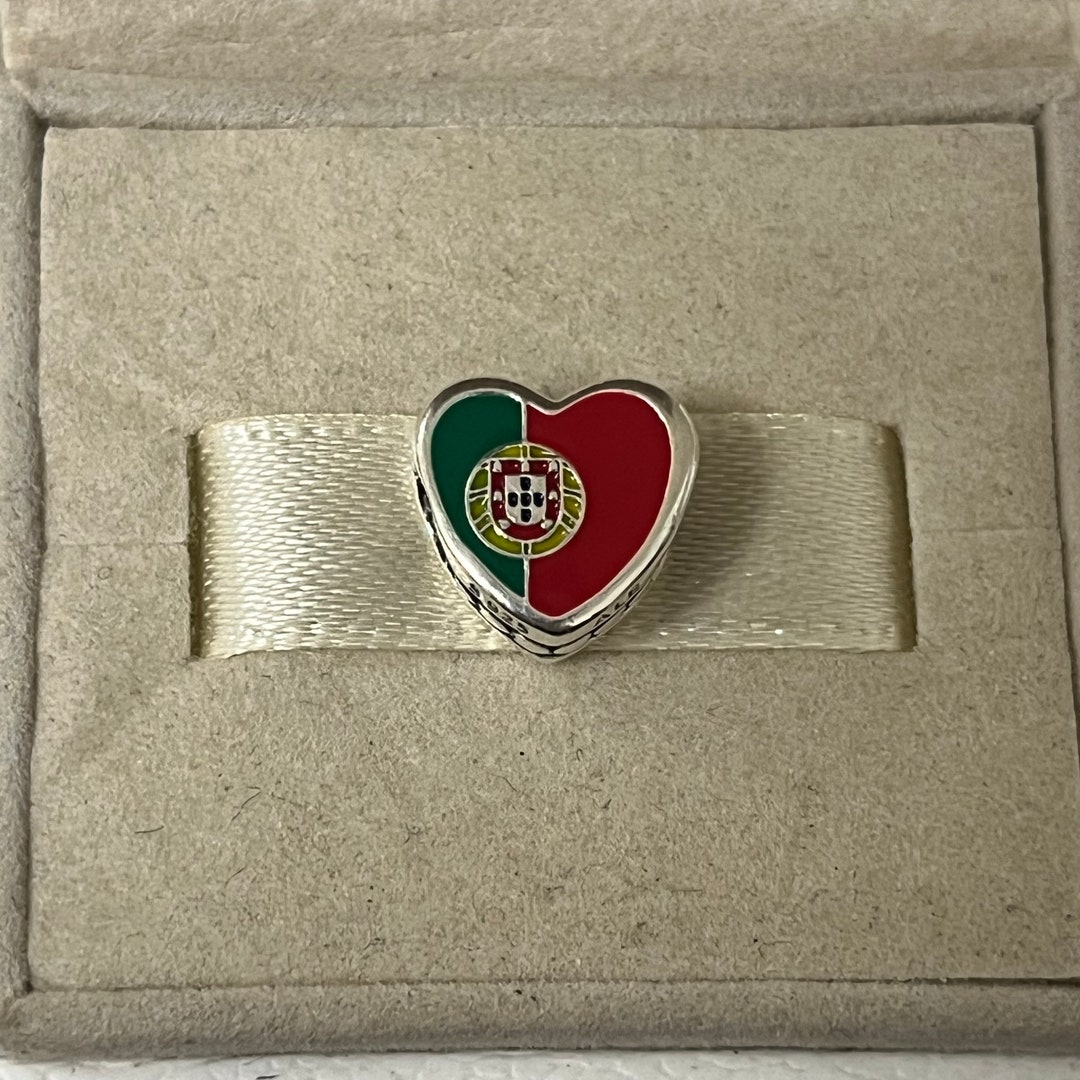 Pandora Portugal Flag I Love Portugal Heart Charm Bead S925 Sterling ...