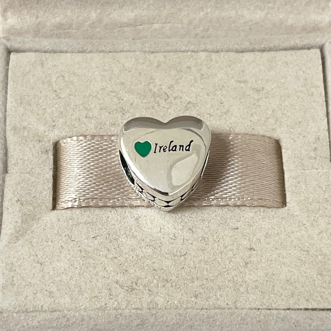 Pandora Love Ireland Exclusive Heart Bead Charm Travel S925 Sterling ...