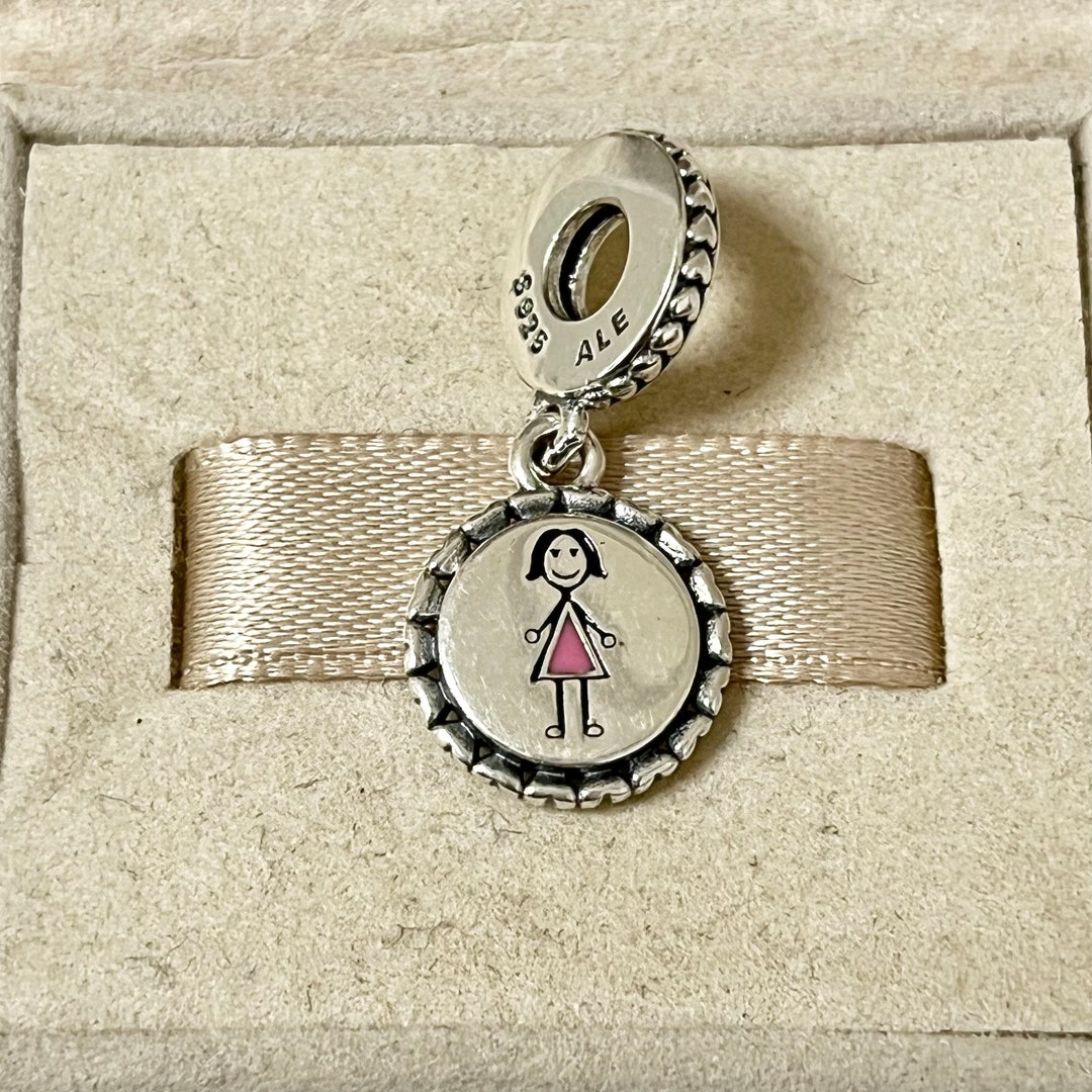 Pandora Mom Stick Figure Dangle Charm Pendant S925 Sterling Silver ...