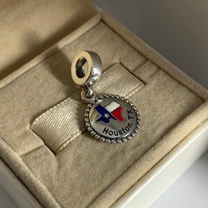 Pandora Houston, Texas Map Flag Dangle Charm Pendant S925 Sterling ...