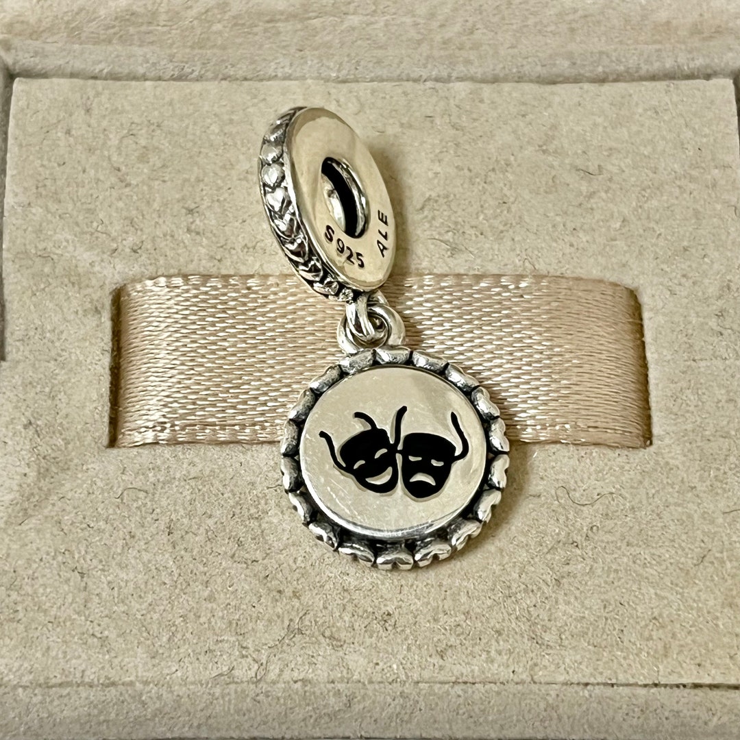 Pandora the World is Your Stage Theater Mask Dangle Charm Pendant S925 ...