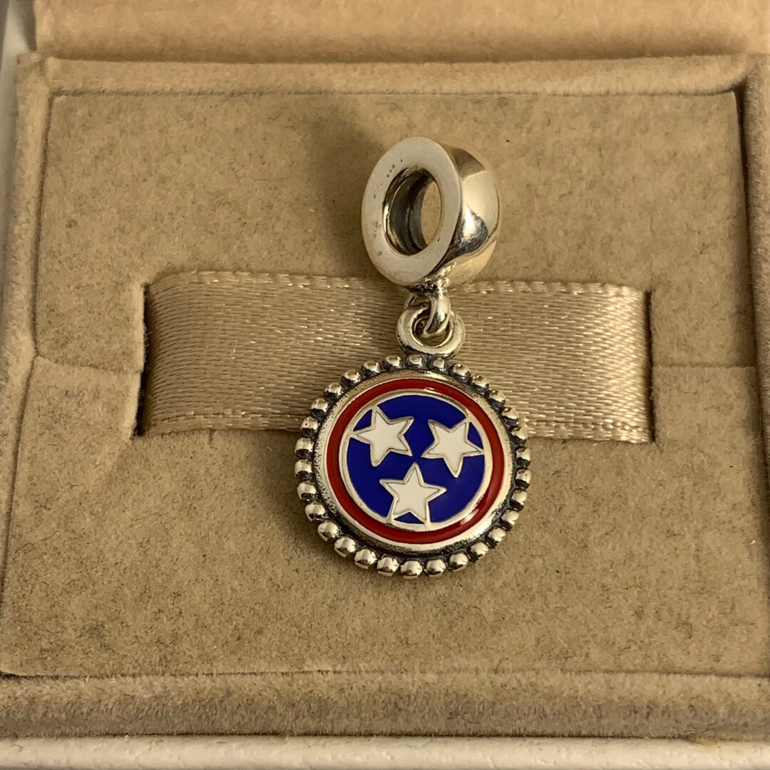 Tennessee Flag Exclusive Dangle Charm Pendant, S925 Sterling Silver ...