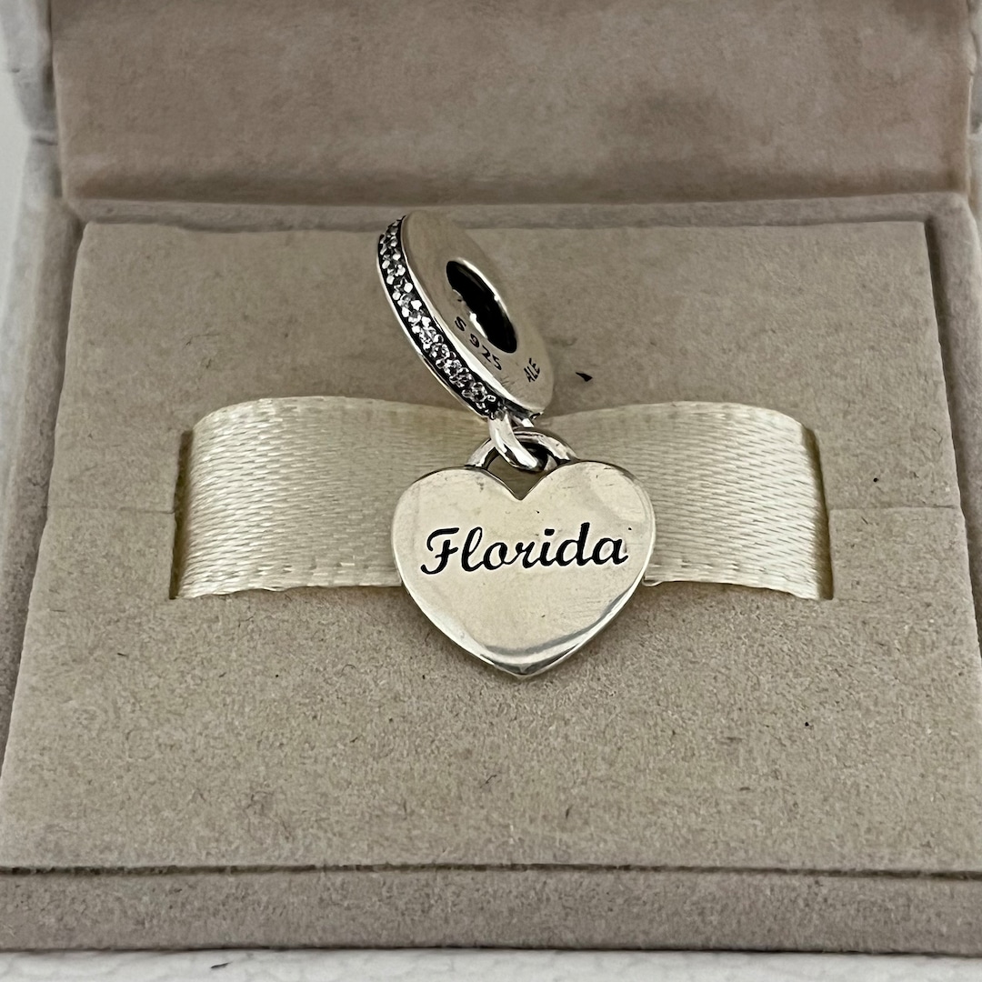 Pandora Florida Love Exclusive Heart Dangle Charm, S925 Sterling Silver ...