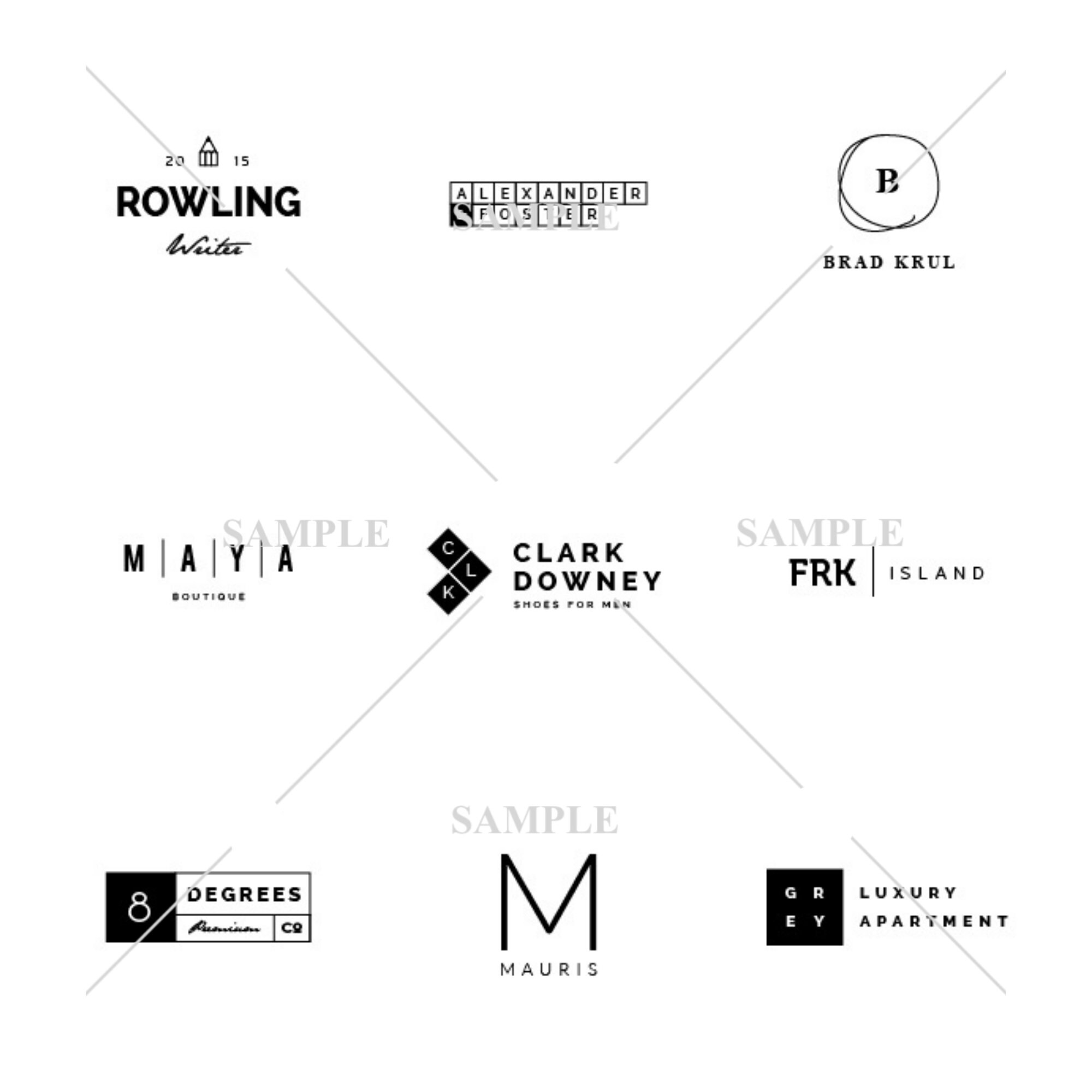 Minimalist Instant Download 45 Vector Logo Designs Pack| Logo Design ...