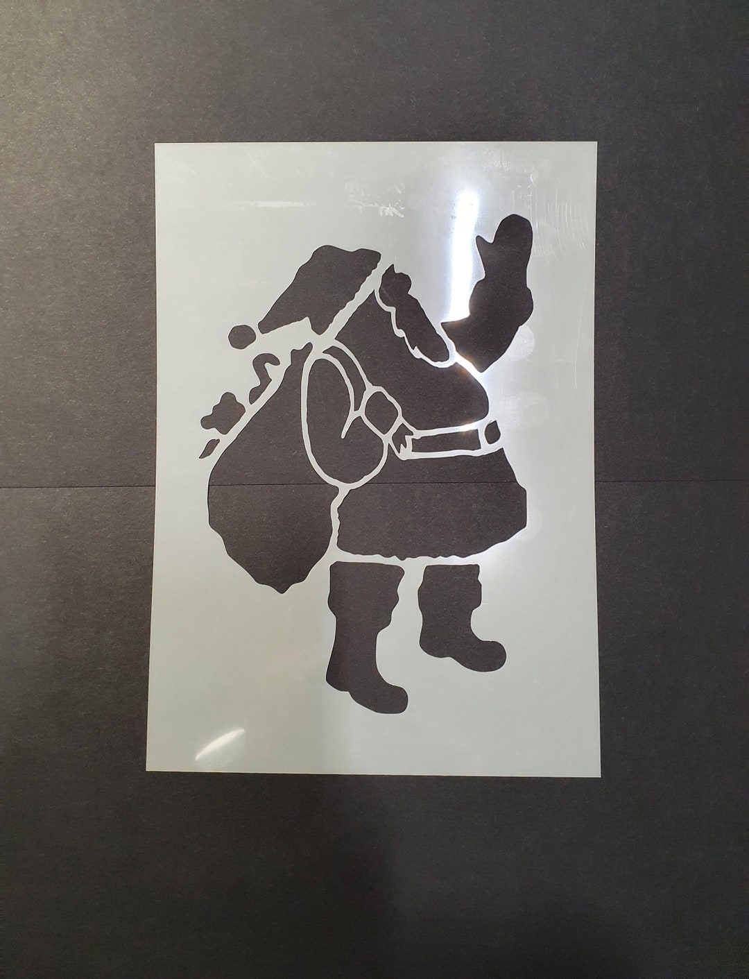 Jolly Santa Stencil - Etsy