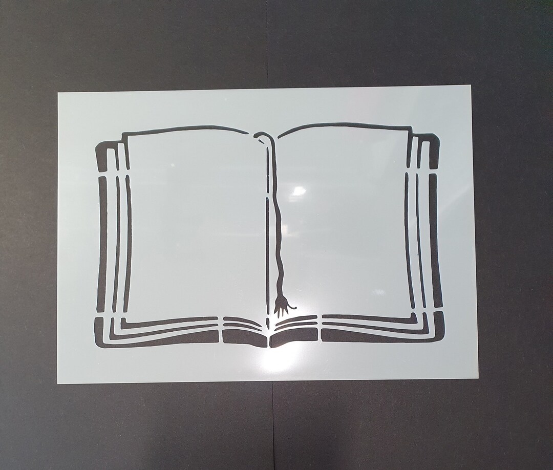 Open Book Stencil - Etsy