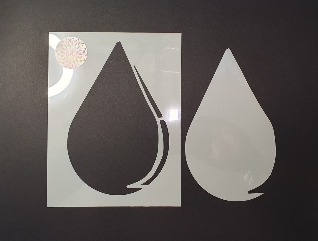Raindrop Mask & Stencil Set - Etsy