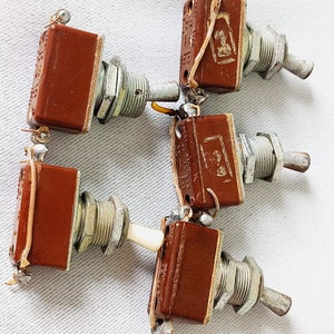 Soviet VINTAGE on / off Set of 5 TOGGLE SWITCHES Old Russian Electrical ...