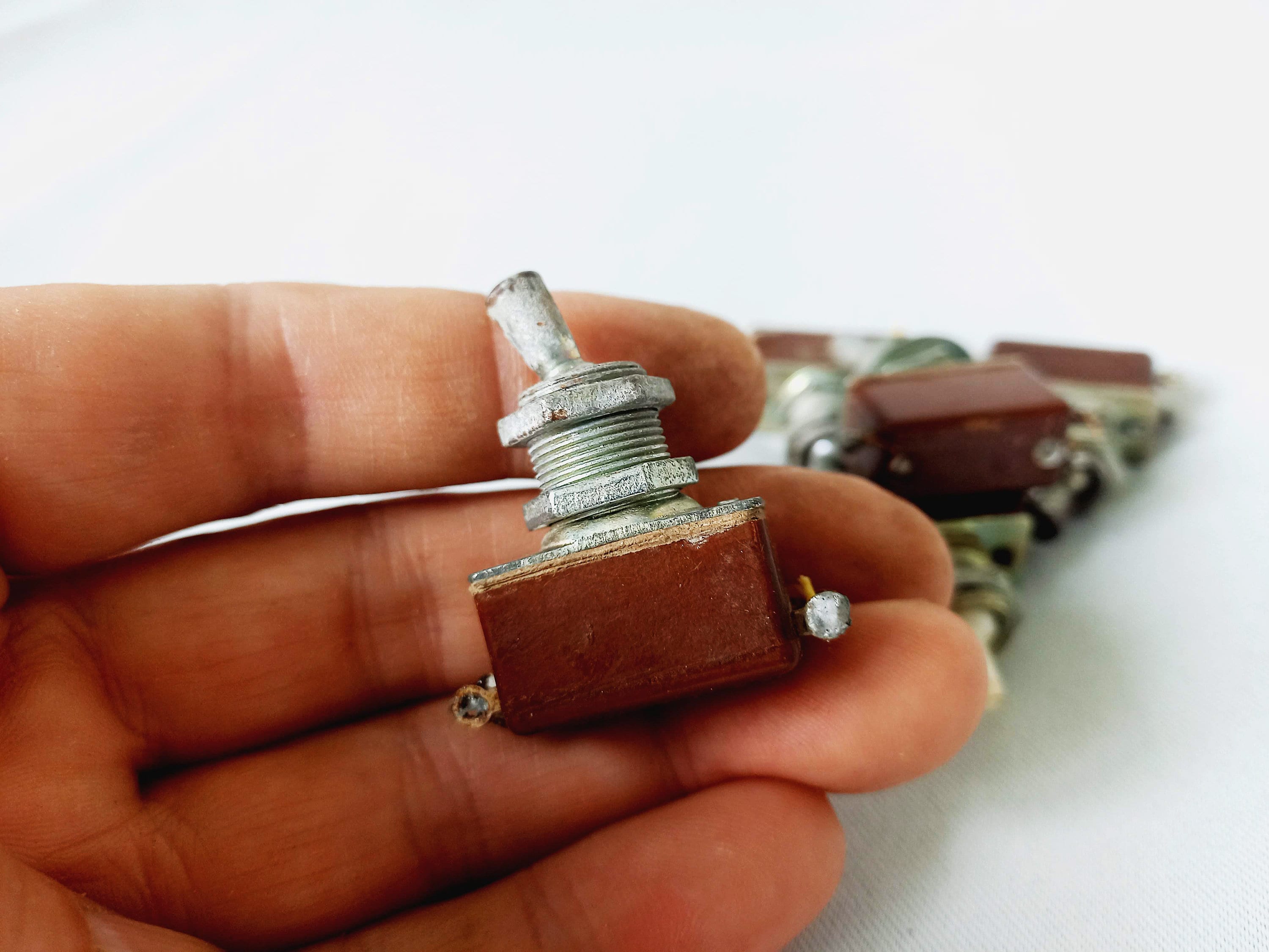 Soviet VINTAGE on / off Set of 5 TOGGLE SWITCHES Old Russian Electrical ...