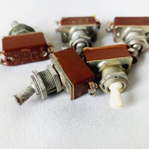 Soviet VINTAGE on / off Set of 5 TOGGLE SWITCHES Old Russian Electrical ...