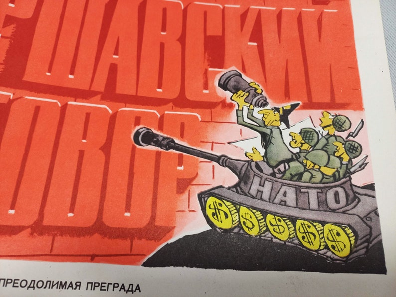 USSR Propaganda Poster Original Cold War Poster Warsaw Pact - Etsy