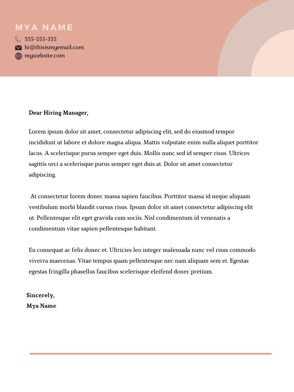 Colorful Cover Letter Template -- Design Template Creative Cover Letter ...