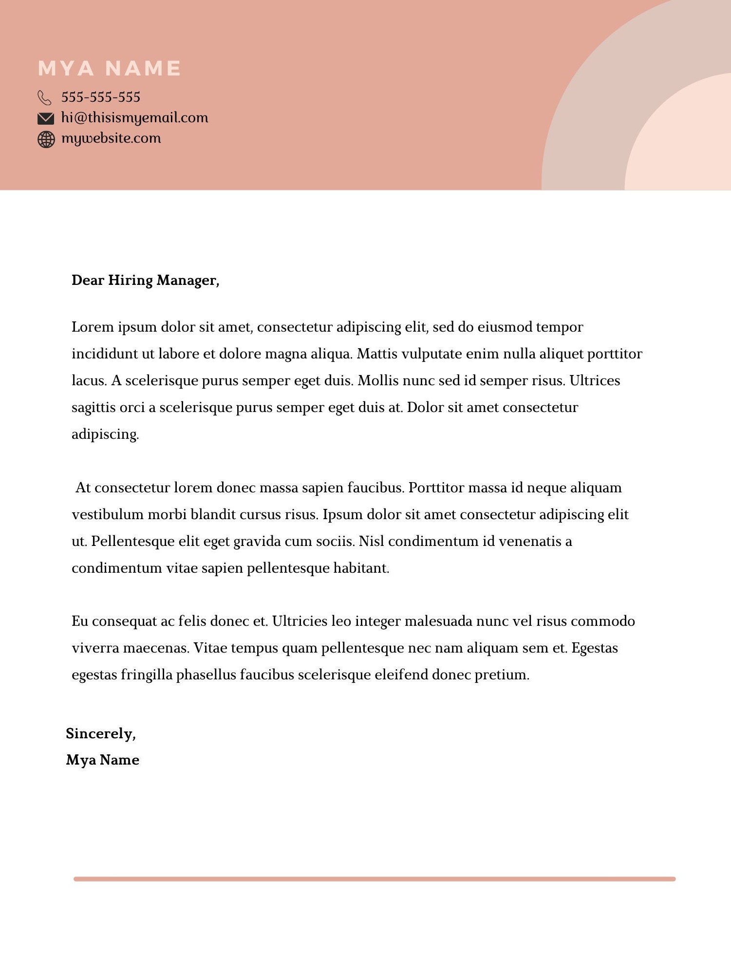 Colorful Cover Letter Template -- Design Template Creative Cover Letter ...