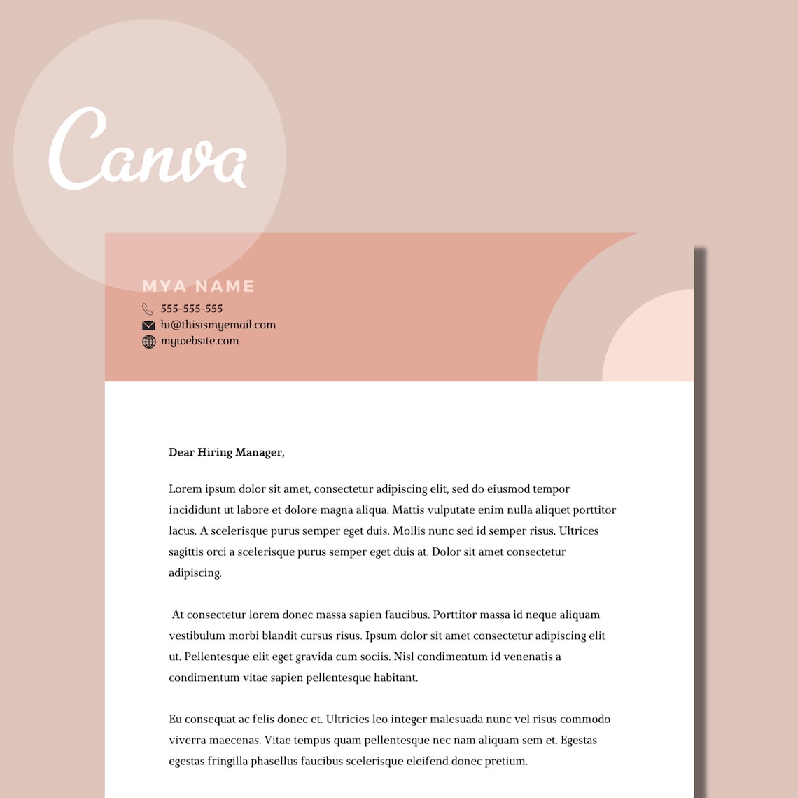 Colorful Cover Letter Template -- Design Template Creative Cover Letter ...