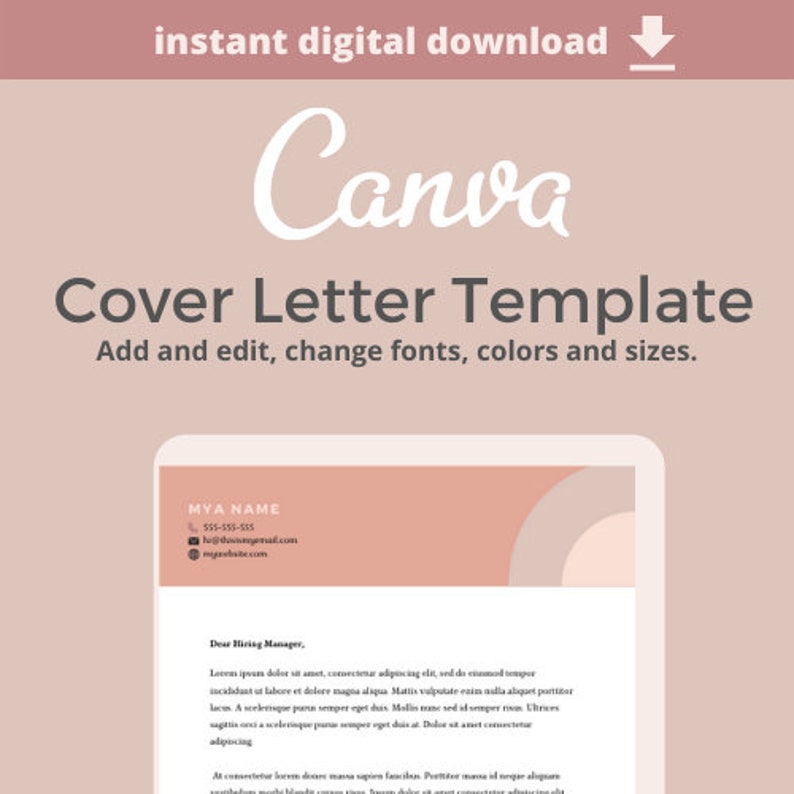 Colorful Cover Letter Template -- Design Template Creative Cover Letter ...