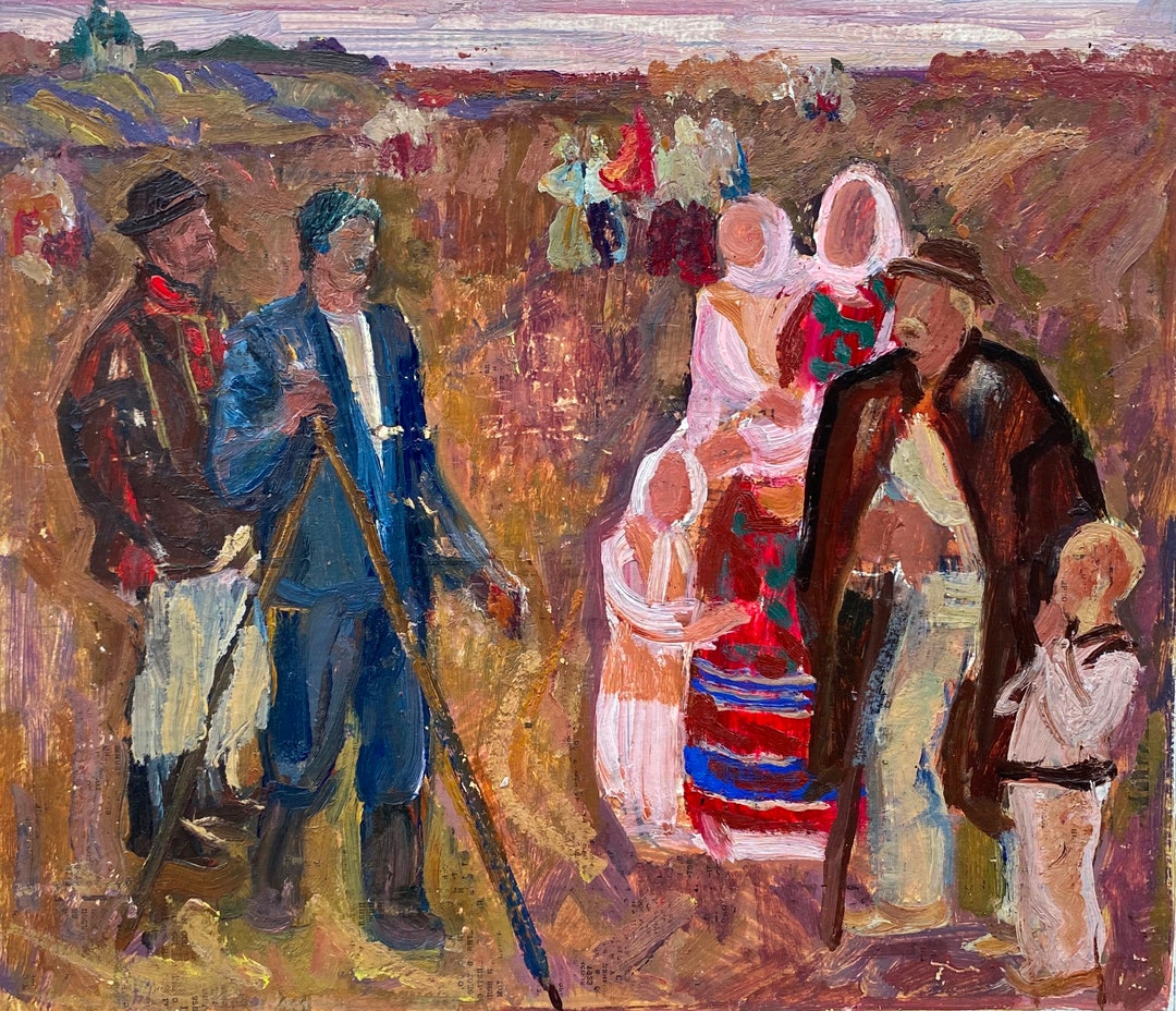 Sketch. Oil Painting Original Soviet Art by Ukrainian Artist Repka S ...