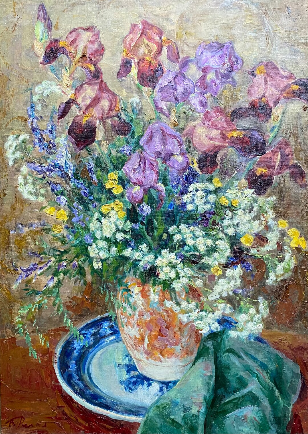 Still Life. Oil Painting Original Ukrainian Artist Repka V. 70-50 Cm ...