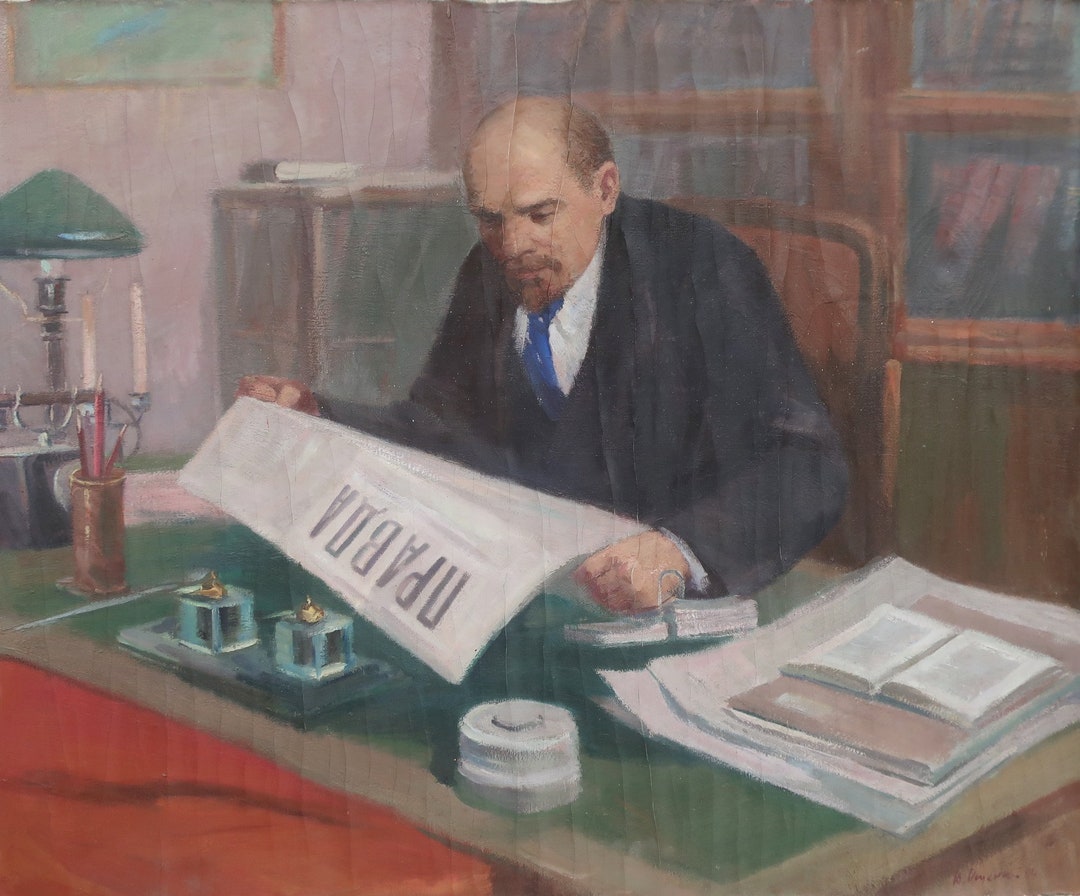 Lenin. Oil Painting by Ukrainian Artist Ishchenko Yu.120-148 Cm Oil on ...