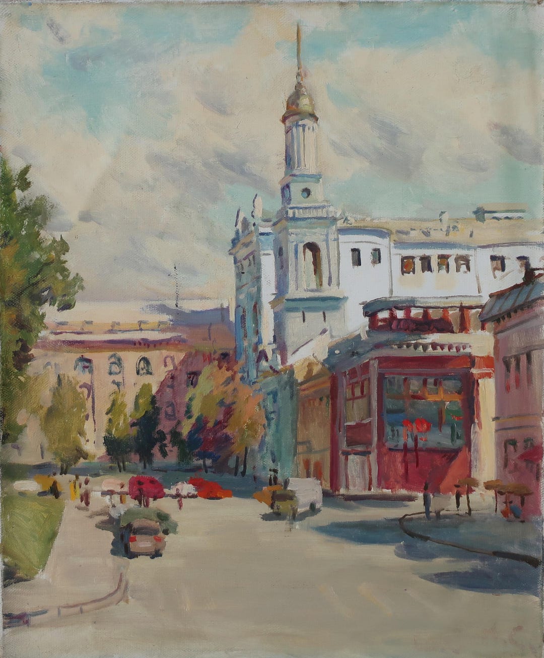 City Landscape.original Painting by Ukrainian Artist Polyakov S. 54-44 ...