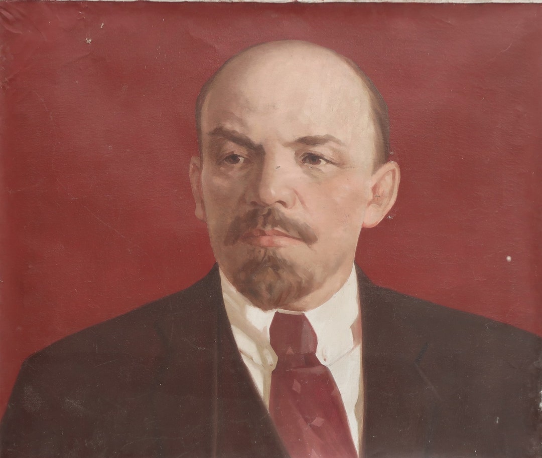 Portrait of Lenin. Oil Painting Original Ukrainian Artist Ryasnyansky M ...