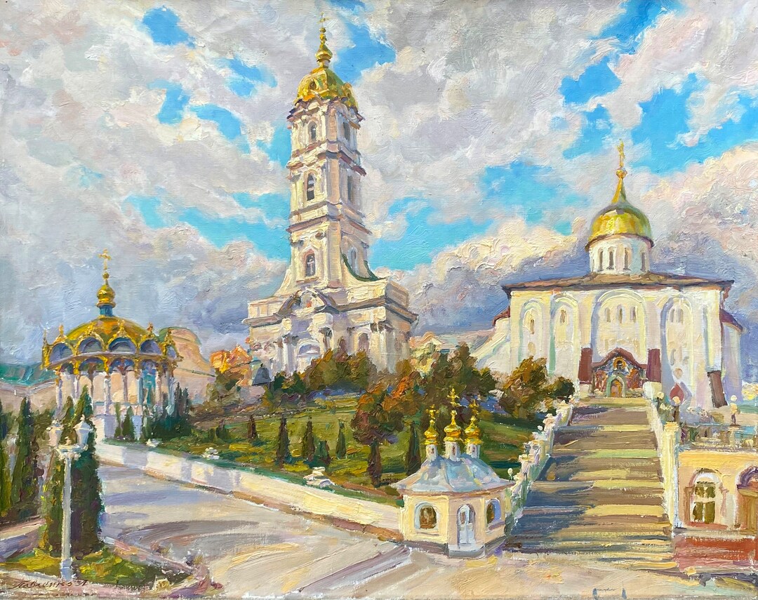 Landscape Oil Painting Original Ukrainian Artist Pavlenko L. 55-70 Cm ...