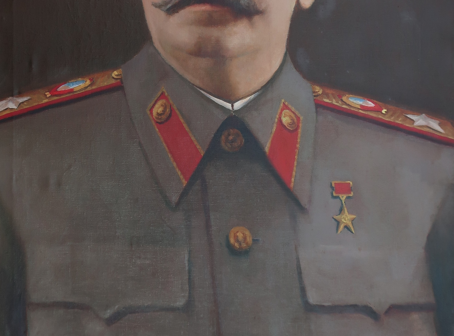 Portrait of Stalin. Antique Oil Painting Original Soviet Art - Etsy