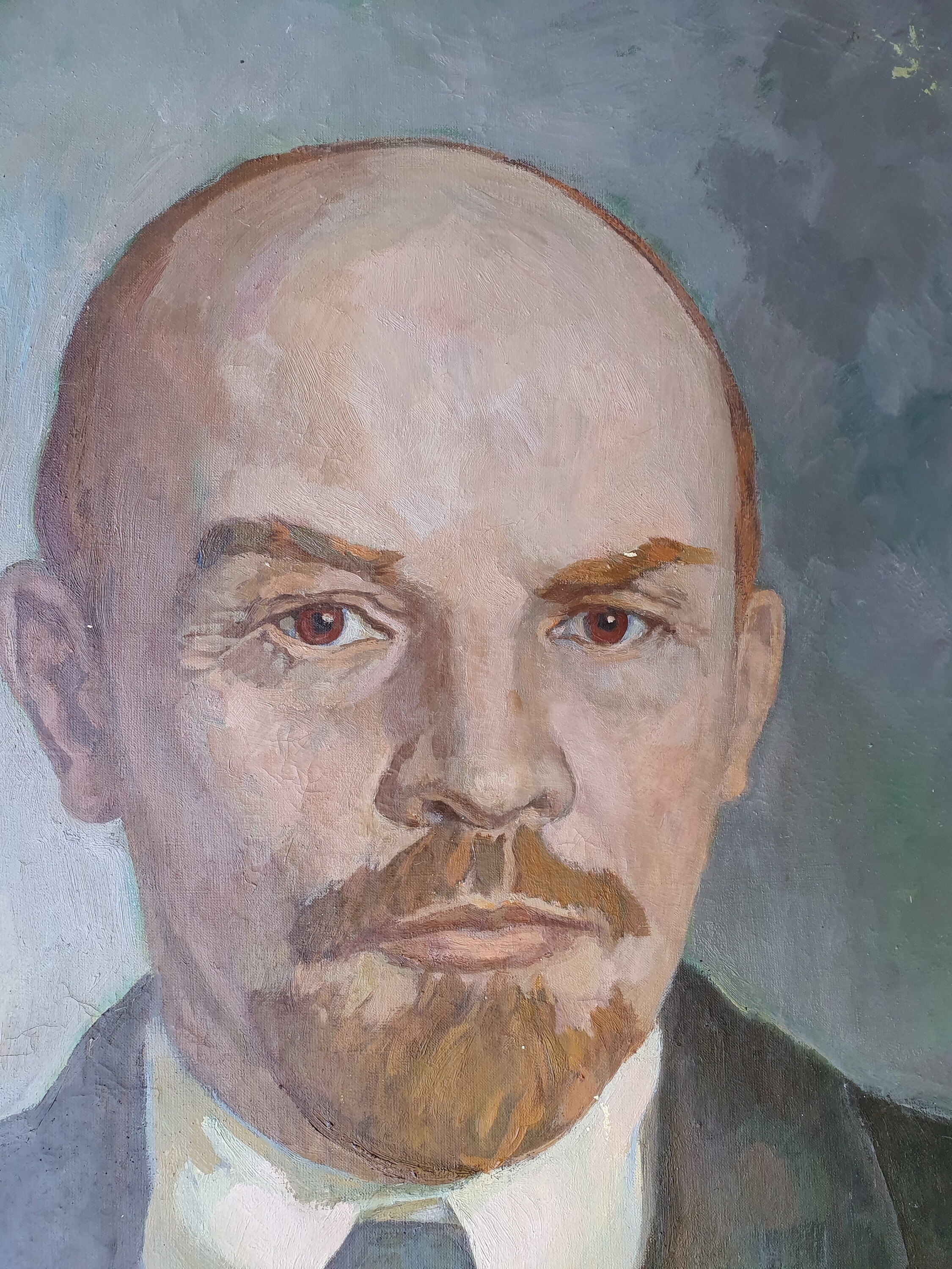 Portrait of Lenin. Antique Oil Painting Original Socialist - Etsy