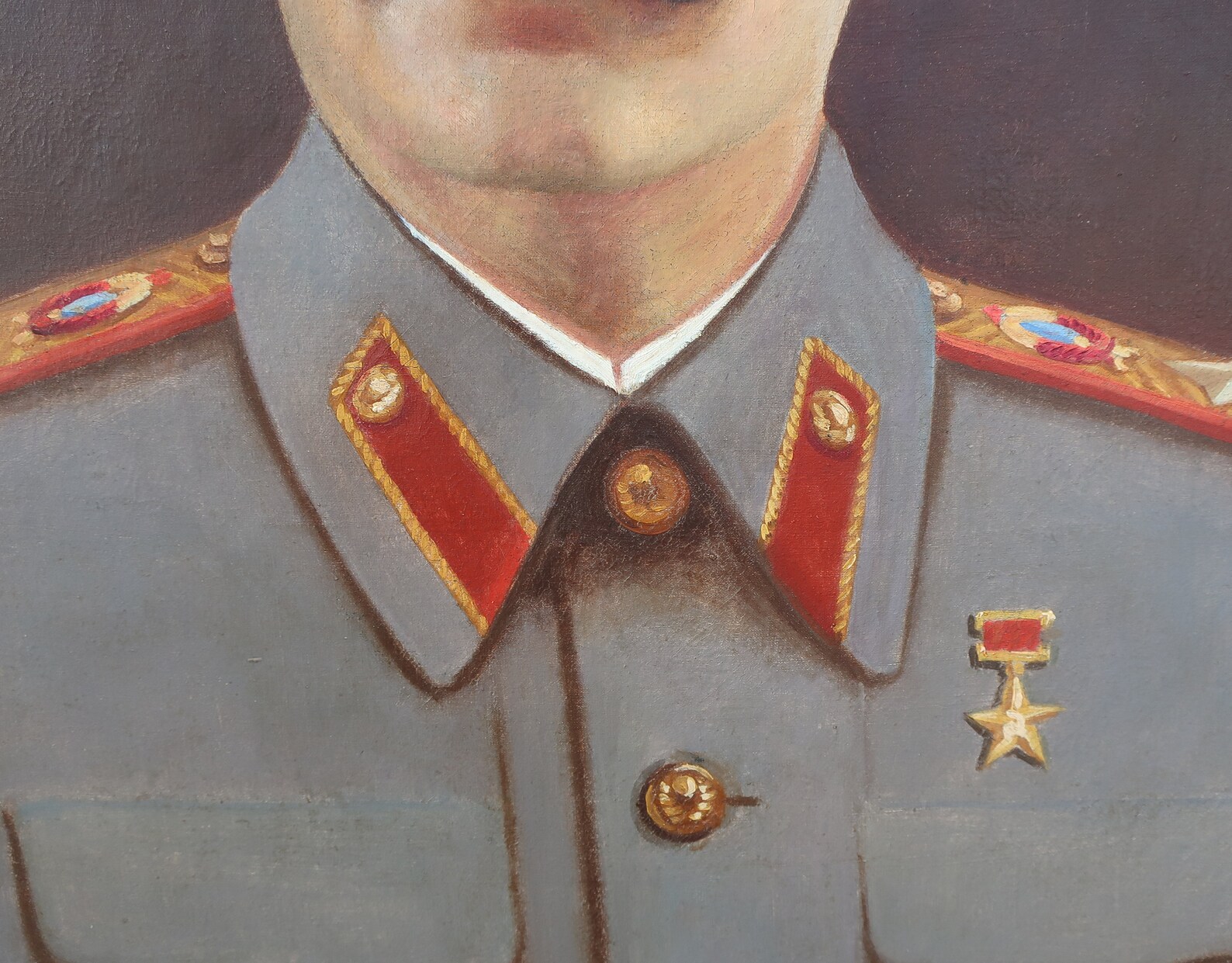 Portrait of Stalin. Antique Oil Painting Original of Socialist - Etsy
