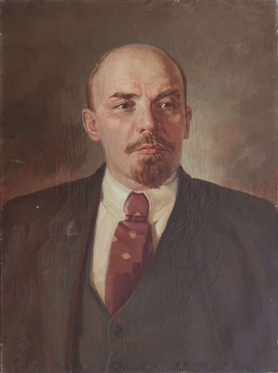 Portrait of V.I. Lenin. Oil Painting Original by Ukrainian Artist ...