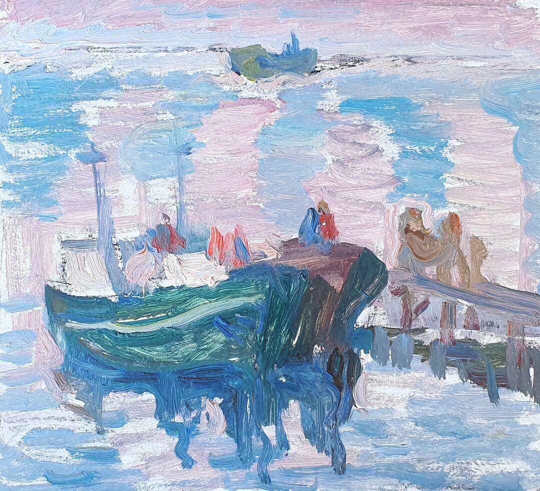 Landscape. Oil Painting Original Ukrainian Artist Repka S. 21-23 Cm ...