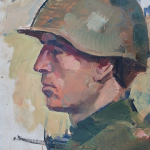 Portrait of a Military Man Antique Oil Painting Original - Etsy