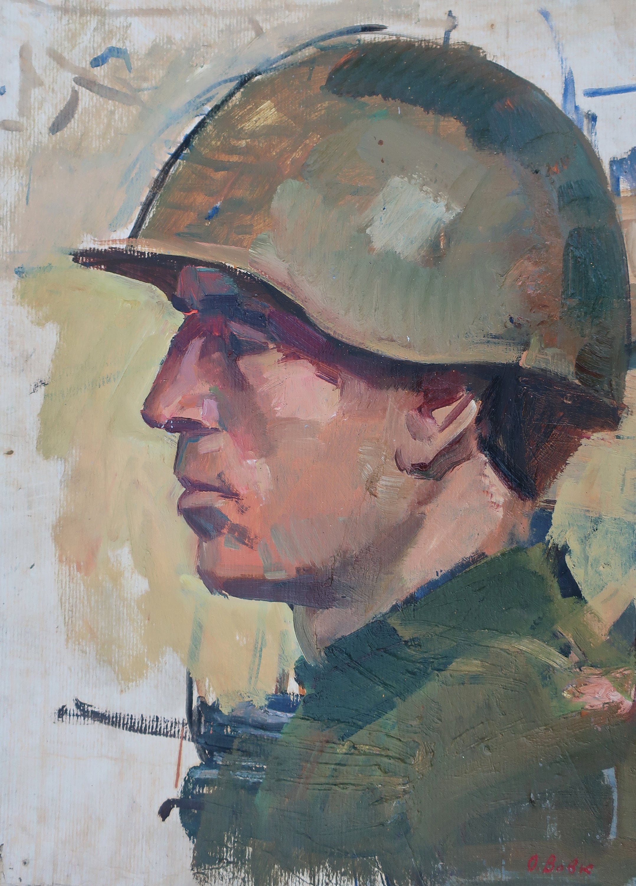 Portrait of a Military Man Antique Oil Painting Original - Etsy