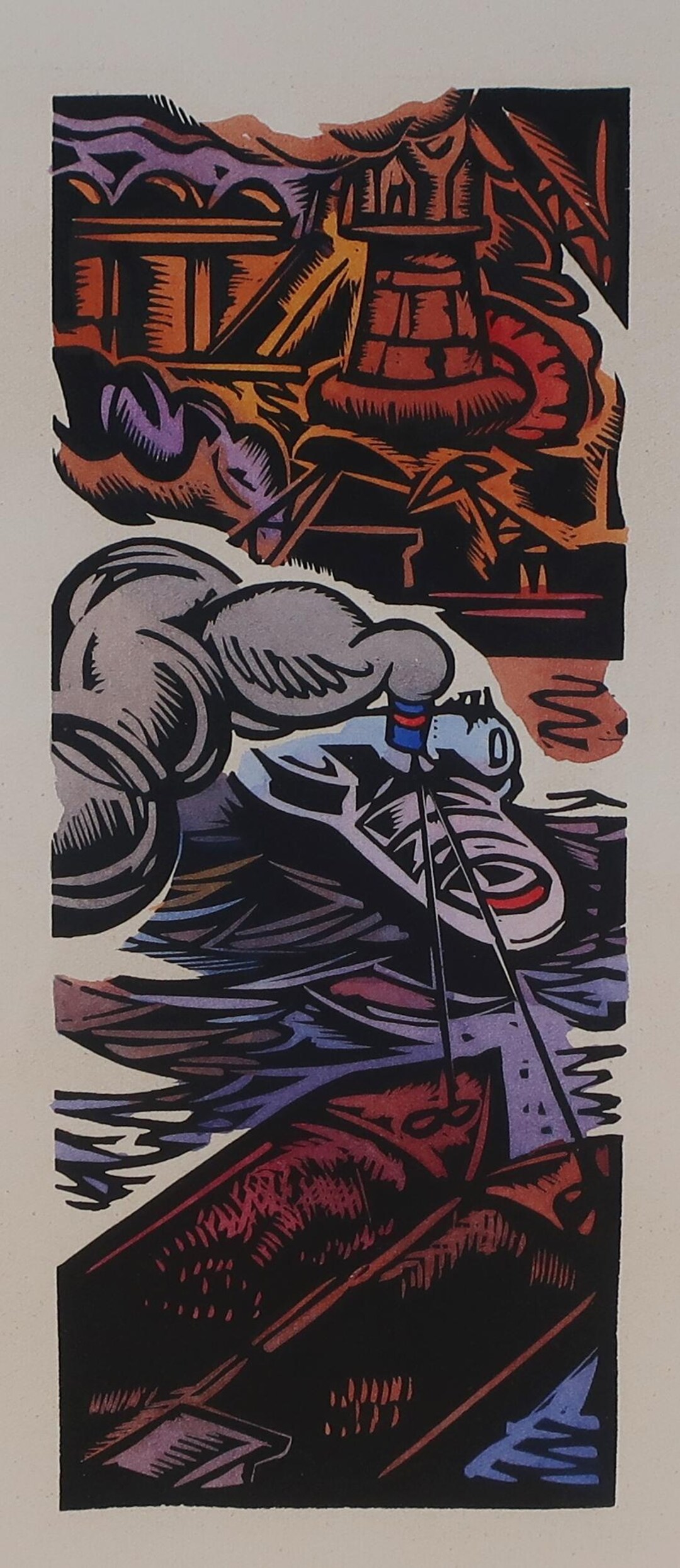 Boats.linocut by Ukrainian Artist Prizant L. 19-8 Cm, Linocut Paper ...