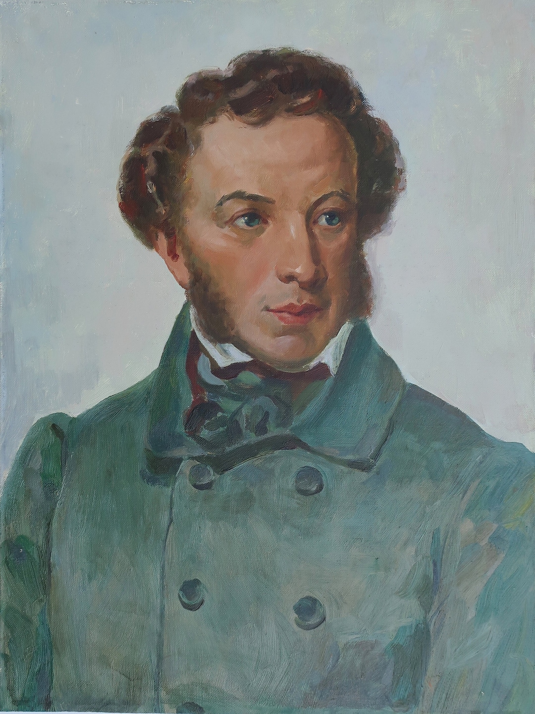 Portrait of Pushkin. Oil Painting by Ukrainian Artist Bugay V. 80-60cm ...