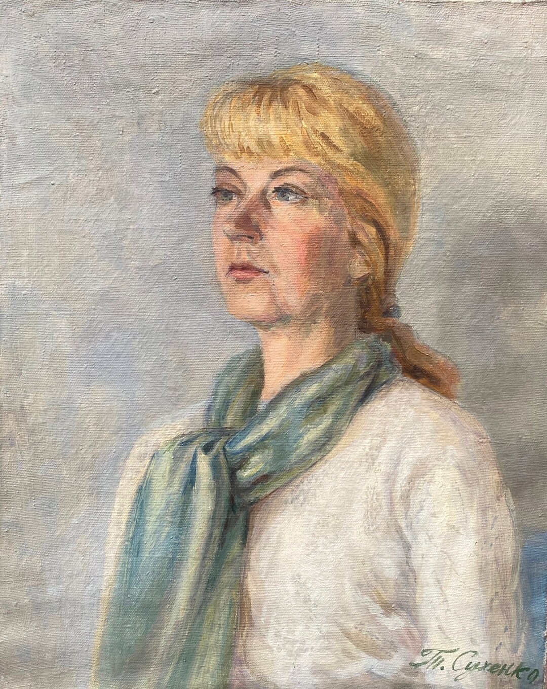 Portrait of a Girl. Oil Painting Original Ukrainian Artist Sukhenko T ...