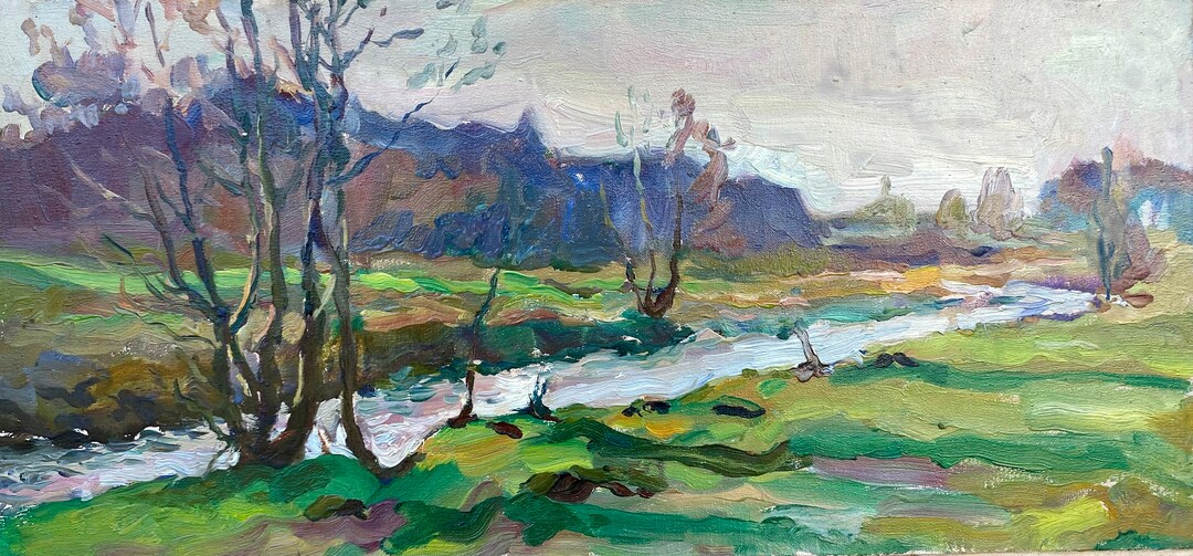 Scenery. Oil Painting Original Ukrainian Artist Pavlenko L. 25-55 Cm ...