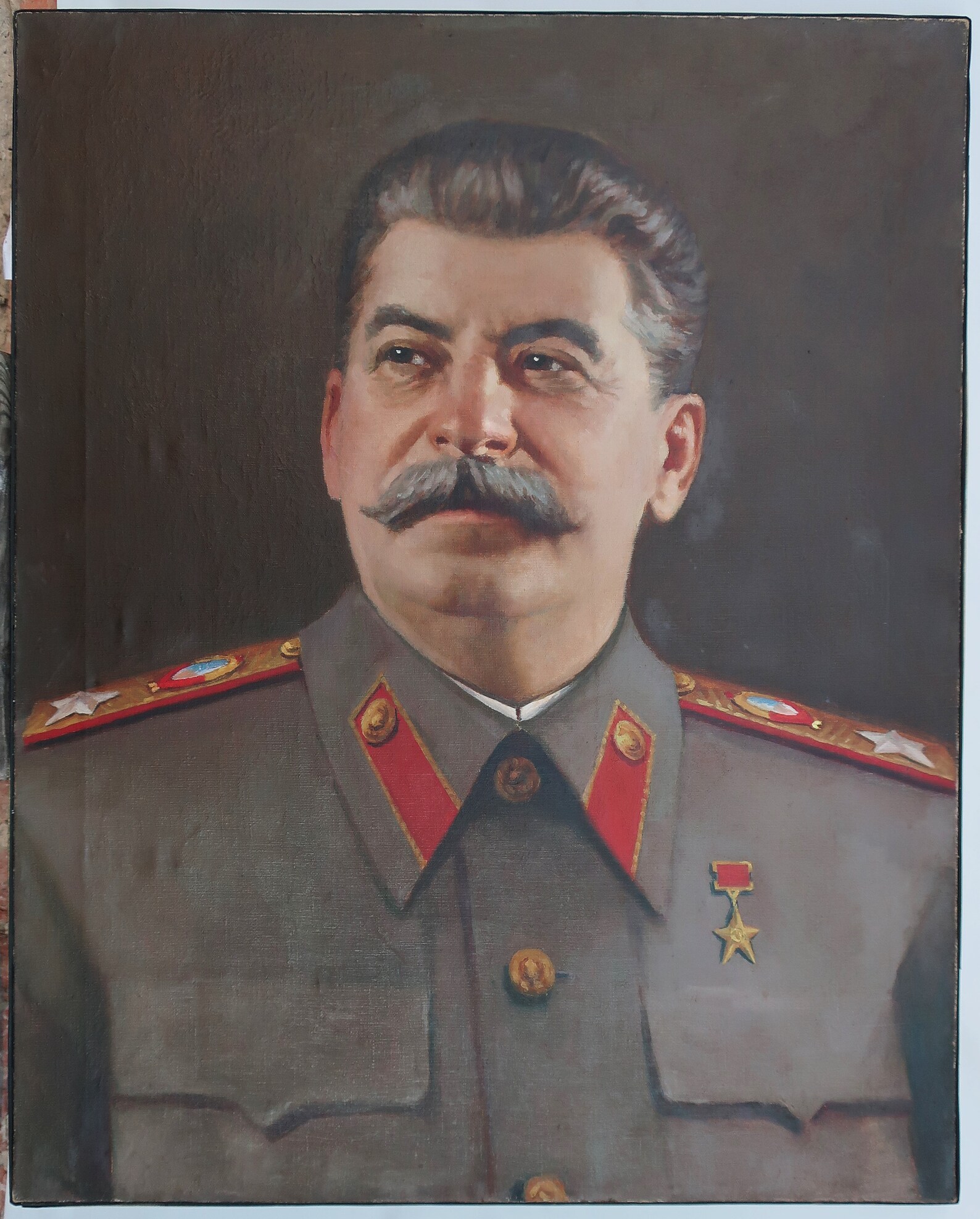 Portrait of Stalin. Antique Oil Painting Original Soviet Art - Etsy