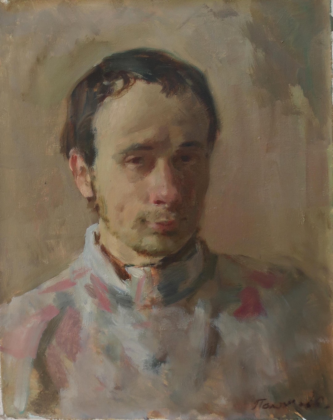 Self-portrait.original Painting by Ukrainian Artist Polyakov S. 49-39 ...