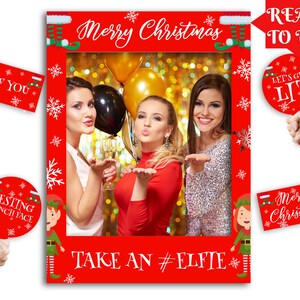 Merry Christmas Photo Booth Frame, Christmas Selfie Frame, Take an ...