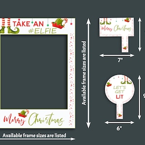 Take an Elfie Selfie Frame, Photo Booth Frame, Christmas Props, Office ...