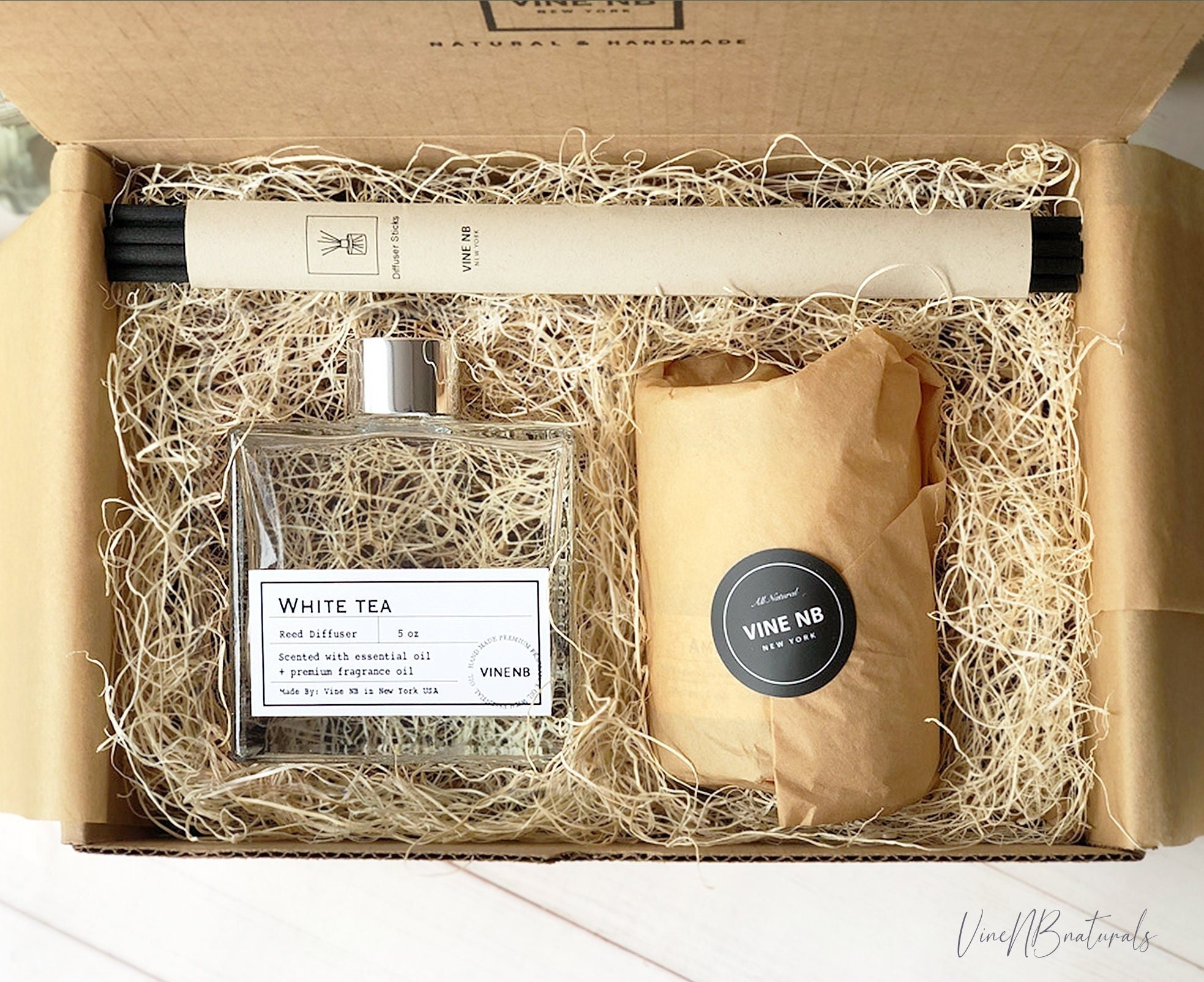 Soy Candle & Reed Diffuser Gift Set: Non-toxic Home Fragrance - Etsy