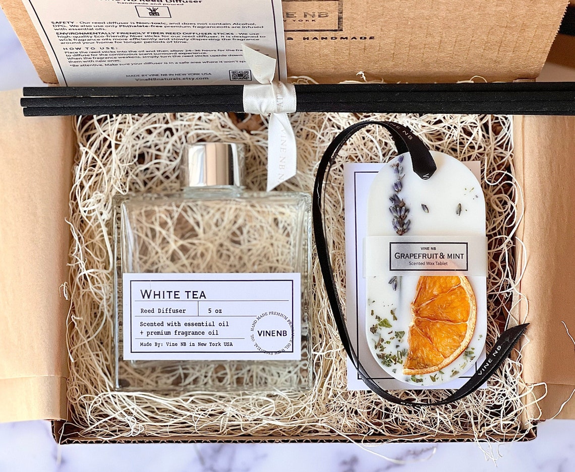Reed Diffuser Gift Set With Soy Wax Sachet, Botanical Home Decor - Etsy