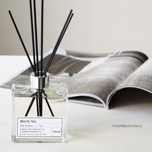 White Tea Reed Diffuser, Flameless Room Fragrance, 5oz - Etsy
